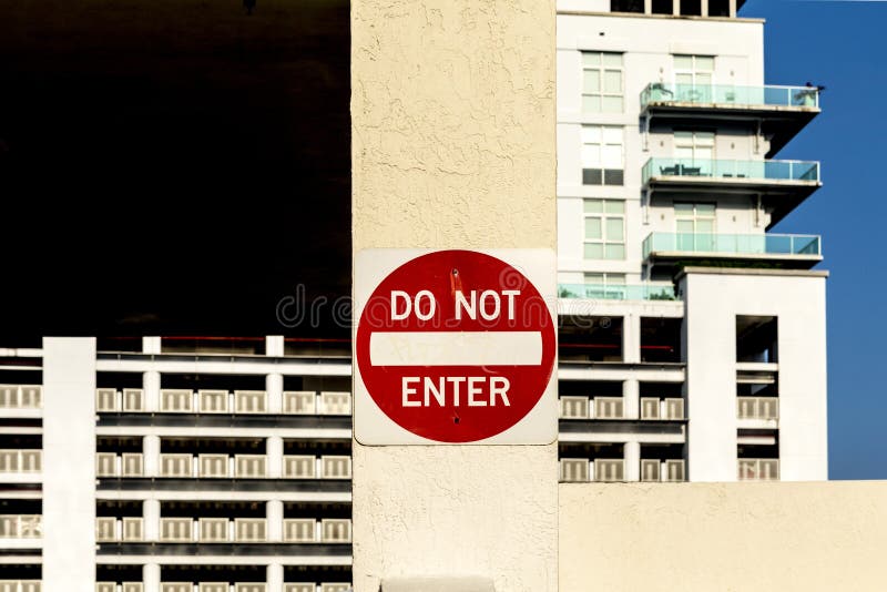 Do Not Enter Sign at a Private Stock Image - Image of residence ...