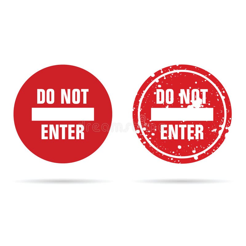 Do Not Enter Sign Red Illustration Stock Vector - Illustration of ...