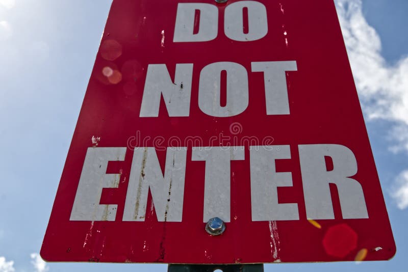 Do Not Enter Sign with Red and White Stock Image - Image of ...