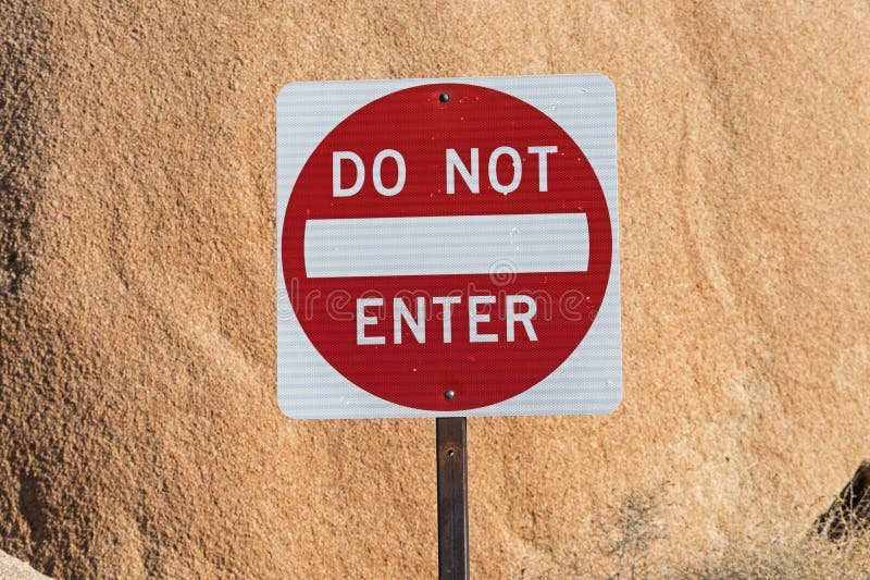 Do Not Enter Sign stock image. Image of sign, boulder - 307068995