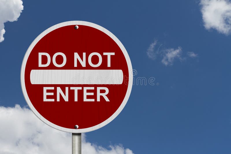 Do Not Enter Sign stock image. Image of round, sign, finish - 36686667