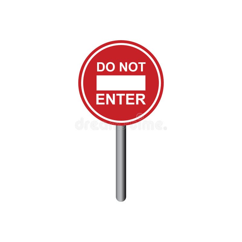 Do Not Enter Sign. Vector Illustration Decorative Design Stock Vector ...