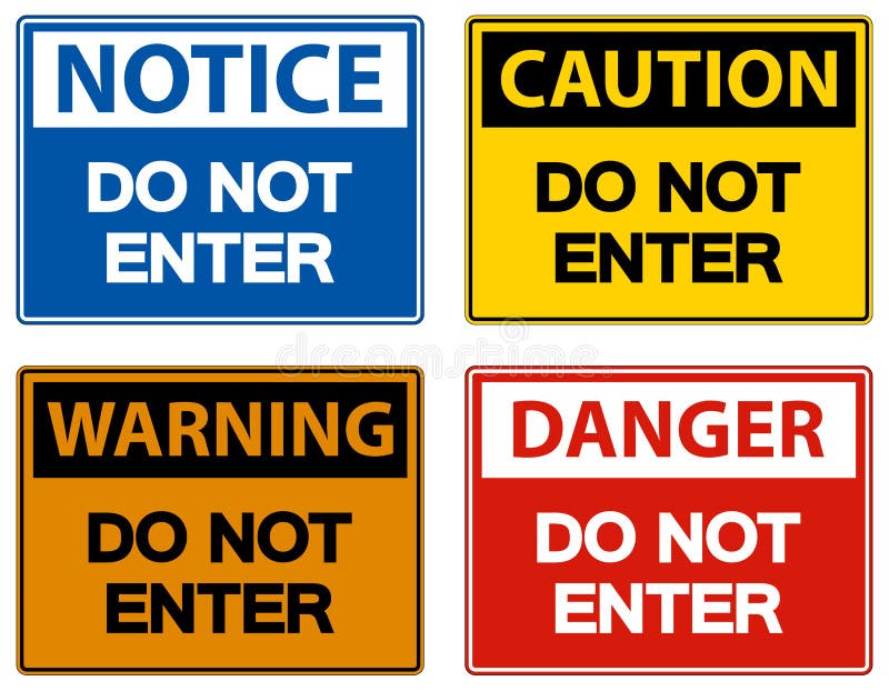 Do Not Enter Symbol on White Background Stock Vector - Illustration of ...