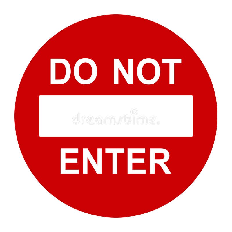 Do Not Enter Vector Sign for Apps and Webdesign Stock Vector ...
