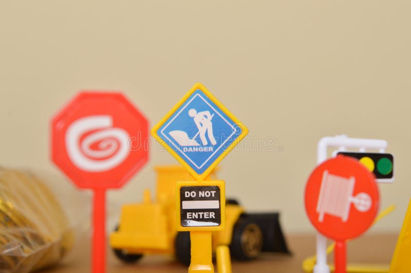 Do Not Enter Warning Sign Symbol with Blurred Background Stock Image ...