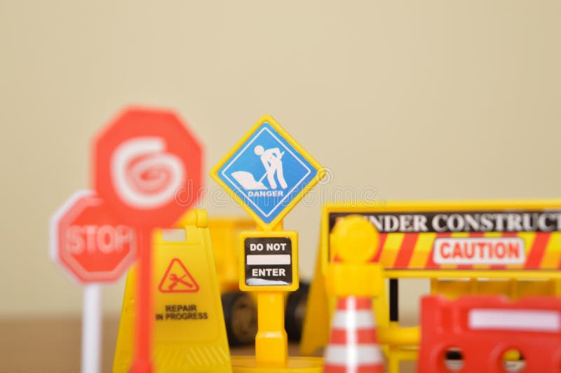 Do Not Enter Warning Sign Symbol with Blurred Background Stock Photo ...