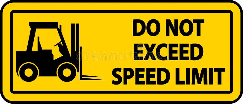 Do Not Exceed Speed Limit Label Sign on White Background Stock Vector ...