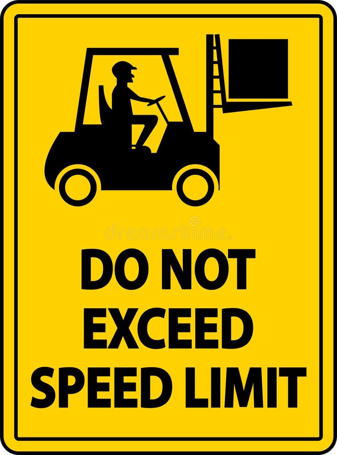 Do Not Exceed Speed Limit Label Sign on White Background Stock Vector ...