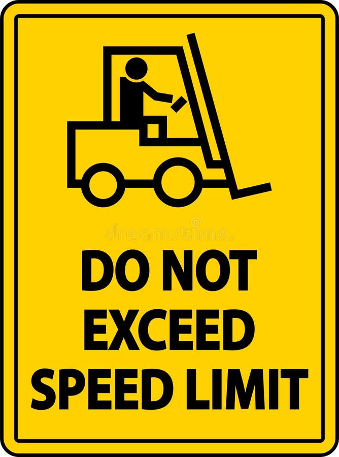 Do Not Exceed Speed Limit Label Sign on White Background Stock Vector ...