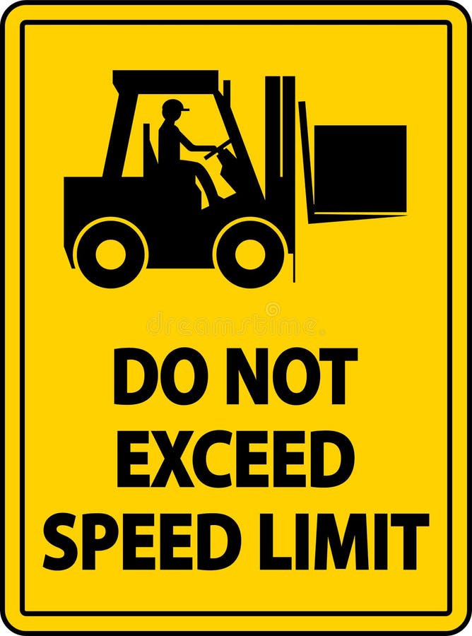 Do Not Exceed Speed Limit Label Sign on White Background Stock Vector ...
