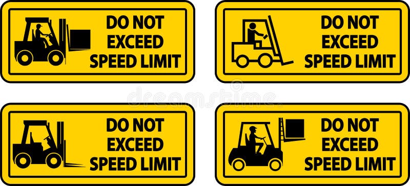 Do Not Exceed Speed Limit Label Sign on White Background Stock Vector ...