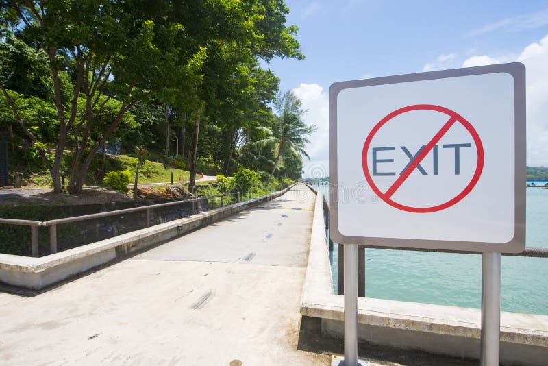 Do Not Exit Symbol on Label at Port Stock Image - Image of symbol ...