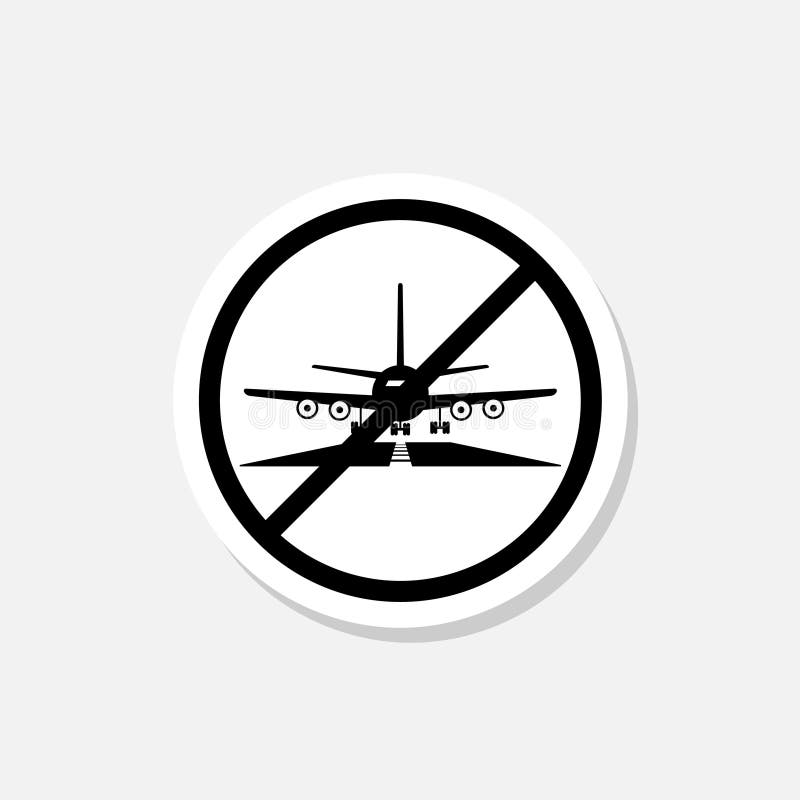Do not fly sticker icon stock vector. Illustration of adventure - 211061354