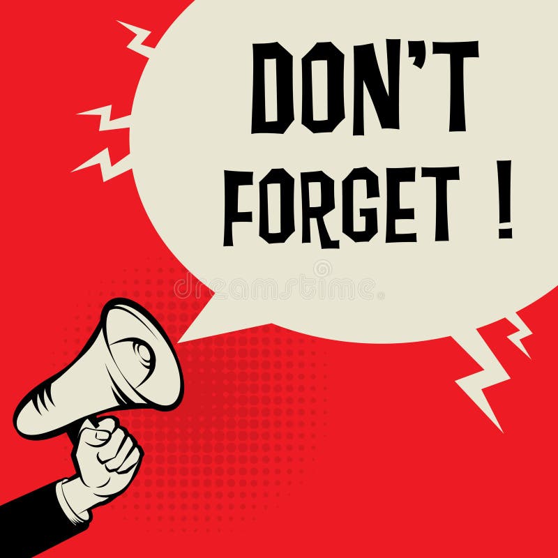 Do Not Forget Reminder Stock Illustrations – 196 Do Not Forget Reminder ...