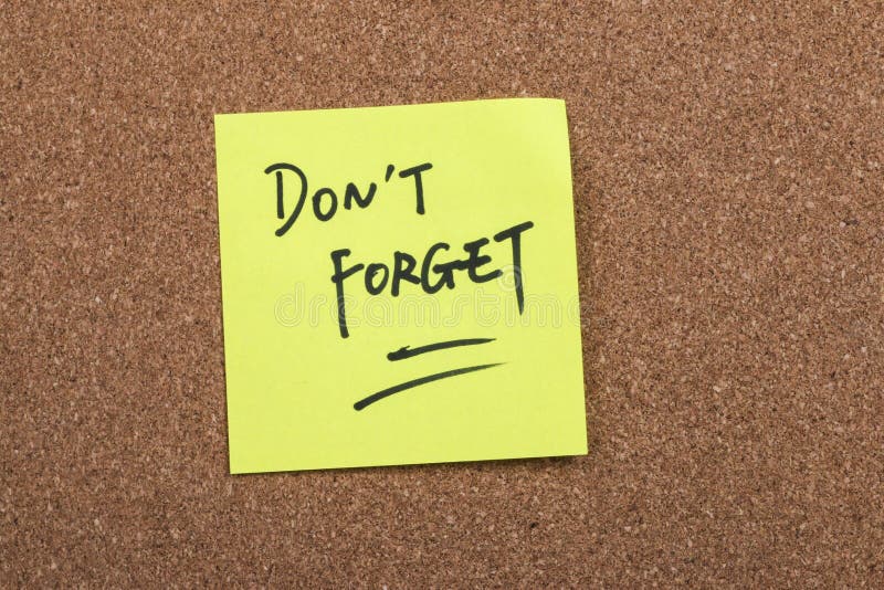 Do not forget note stock image. Image of text, forget - 42187543