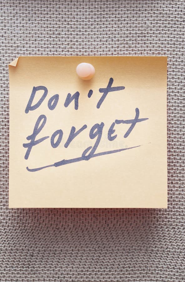 Do Not Forget Written on a Lable Stock Photo - Image of memory, paper ...