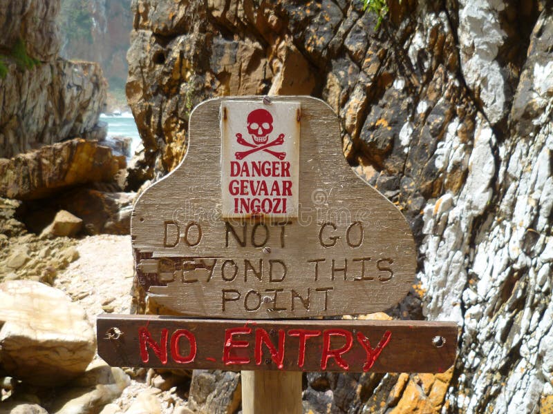 Do not go beyond - danger! stock photo. Image of sign - 22679226