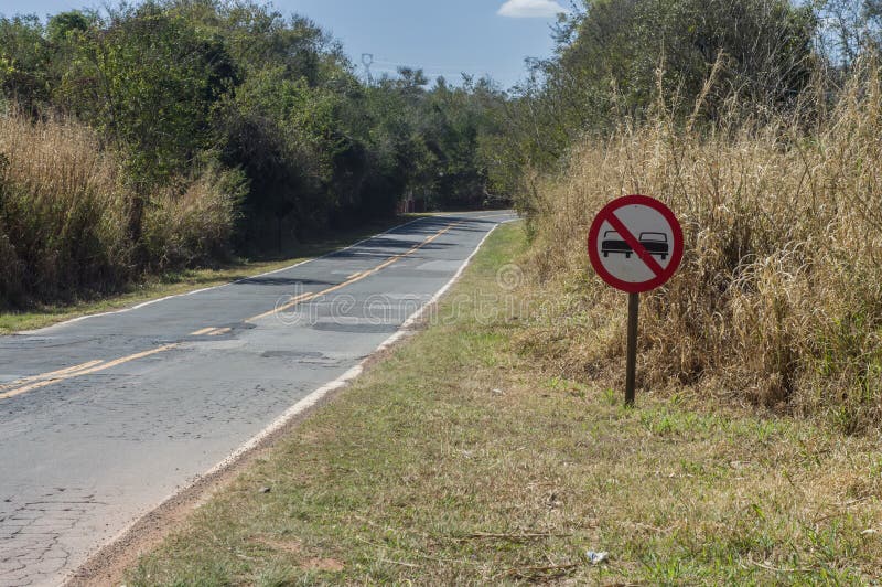Do Not Go Beyond Symbol, Written on a Sign that is on a Road, Copy ...