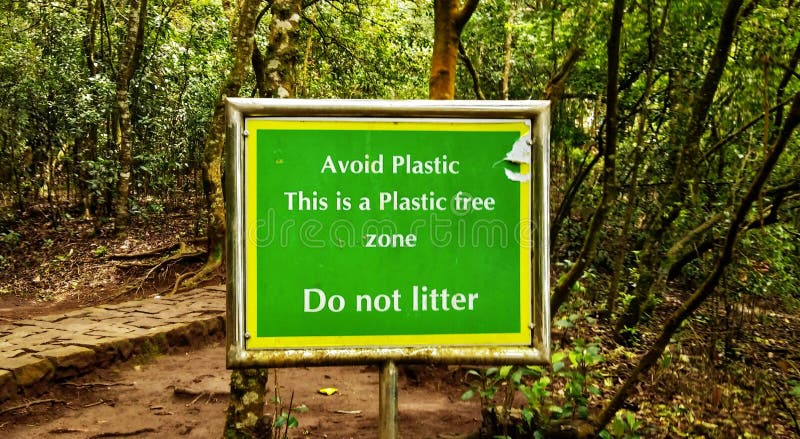 Do Not Litter Board Need To Be Placed in Our Green Zone. Stock Photo ...