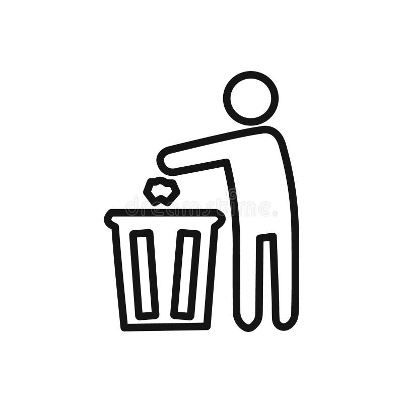 Do Not Litter Icon Linear Vector Graphics Sign Stock Vector ...