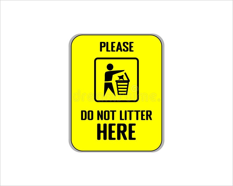 Do not litter sign stock vector. Illustration of prohibited - 286916968