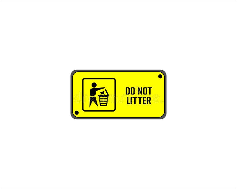 Do not litter sign stock vector. Illustration of pollution - 286916974