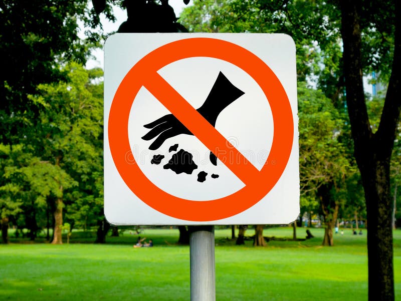Do not litter sign stock photo. Image of garden, pollution - 347955218
