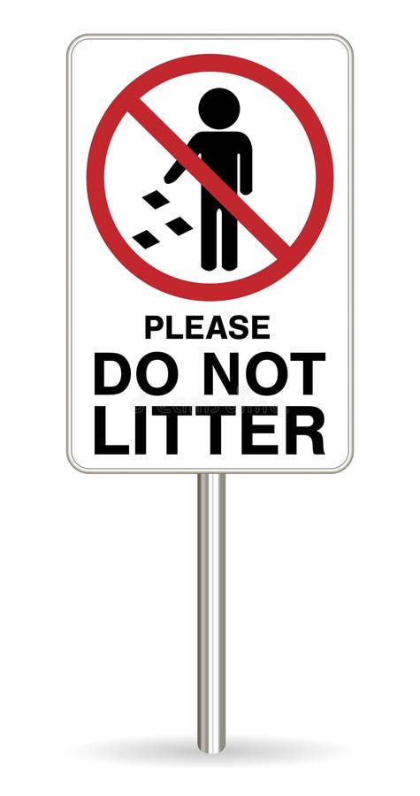 Warning Do Not Litter Symbol Sign, Vector Illustration, Isolate on ...