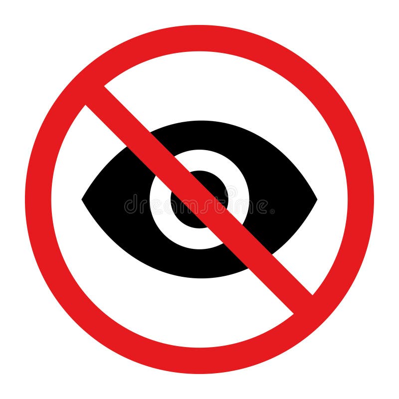 Do Not Look Symbol Vector Illustration. Stock Illustration ...