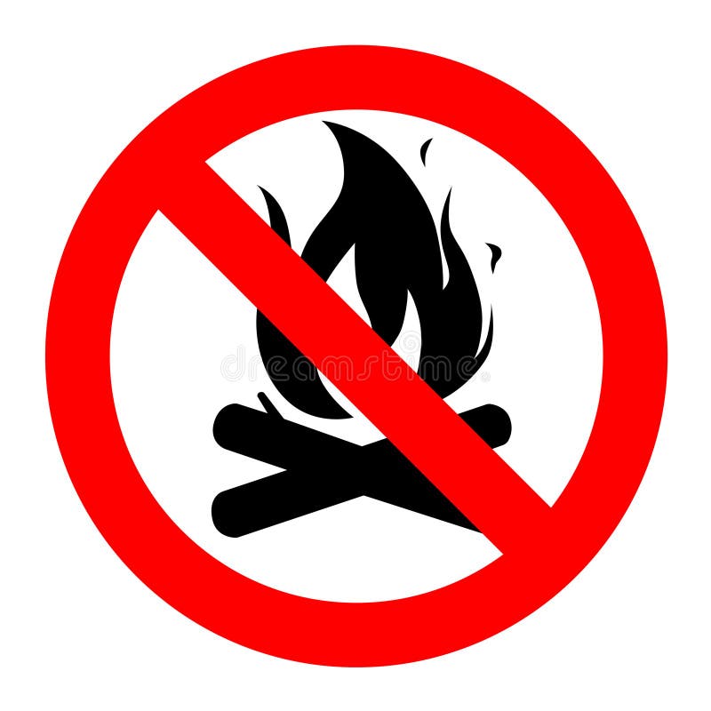 Do not make fire sign stock vector. Illustration of font - 280609699