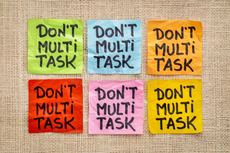 Do Not Multitask - Sticky Note Abstract Stock Photo - Image of ...