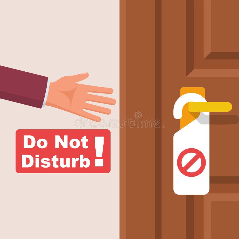Do Not Open Doors. Red Prohibiting Sign. Vector Flat. Stock Vector ...