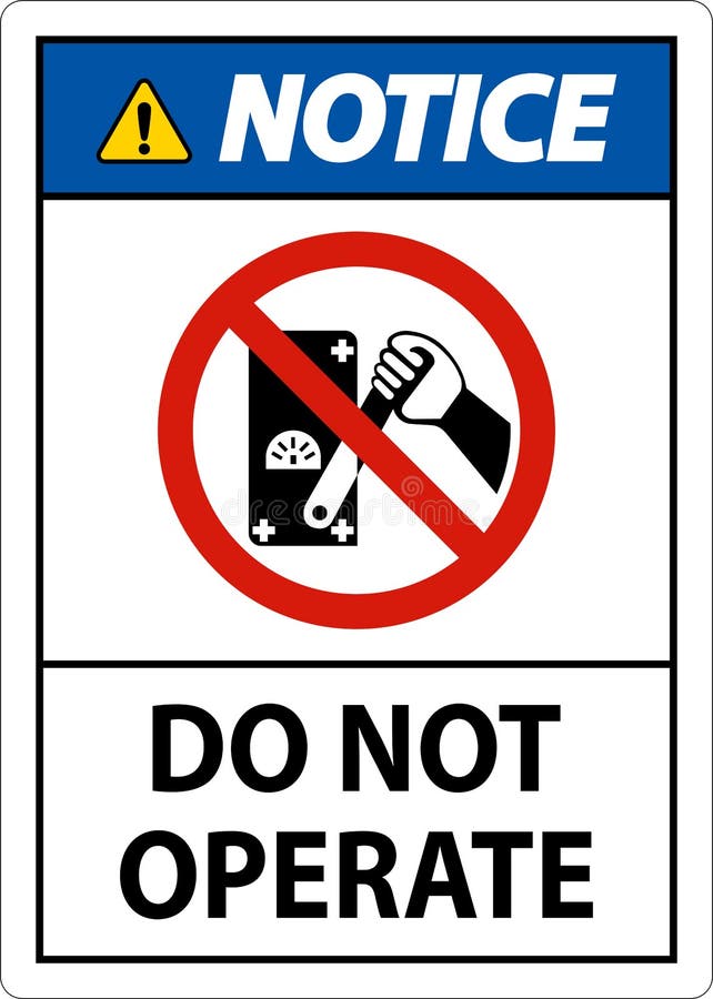Do Not Operate Icon Stock Illustrations – 411 Do Not Operate Icon Stock ...