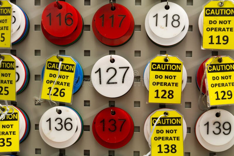 Do not operate tag. stock photo. Image of warning, area - 58960198