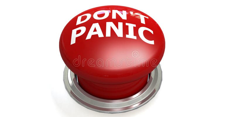 Do Not Panic Button Isolated Stock Illustration - Illustration of label ...
