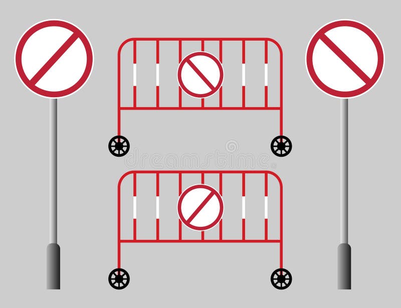 Do Not Pass Sign. through the Traffic Barrier Stock Vector ...