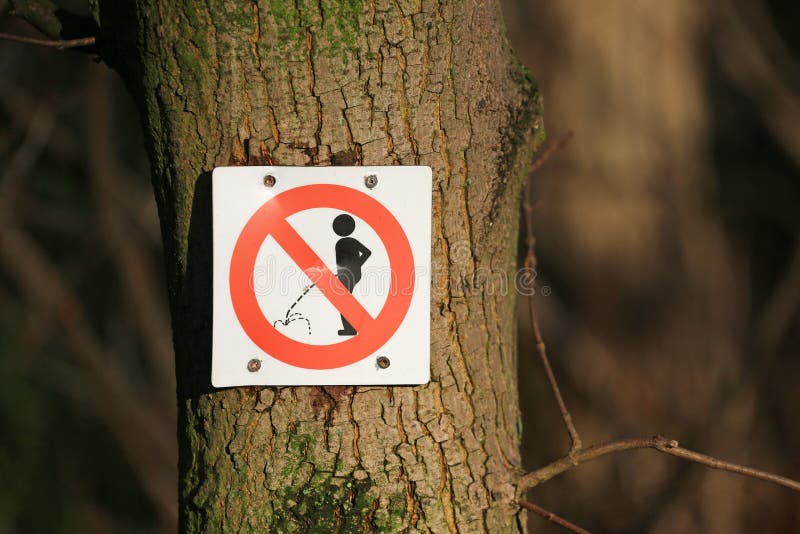 Prohibited Urination Sign of the Same Shape and Color As Road Traffic ...