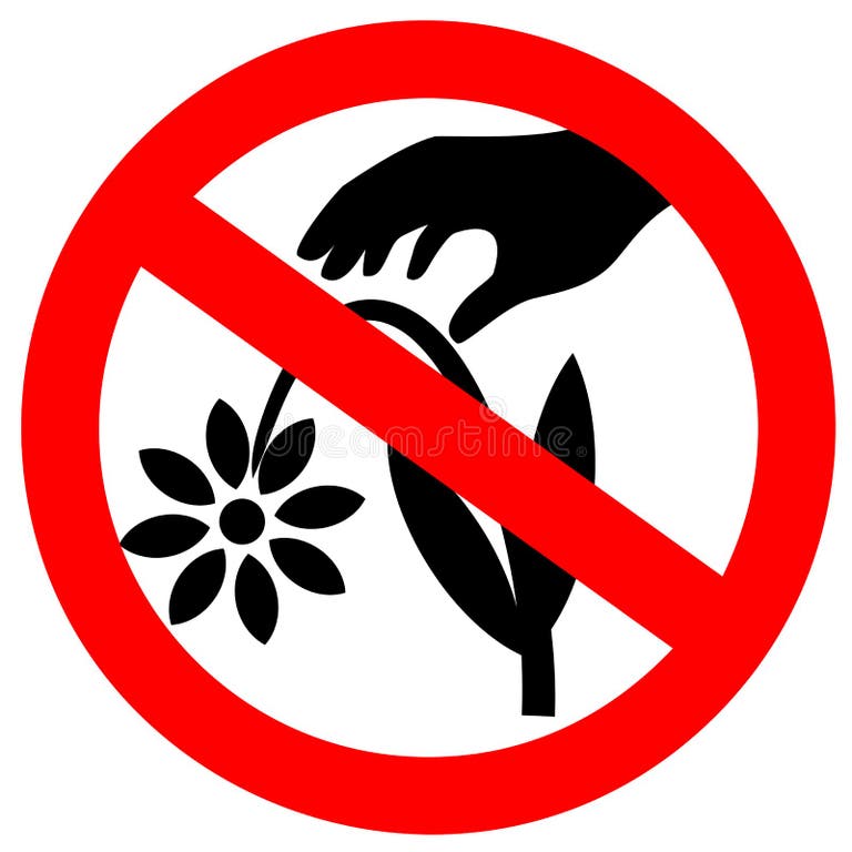 Do Not Pick Flowers Sign Stock Illustrations – 33 Do Not Pick Flowers ...