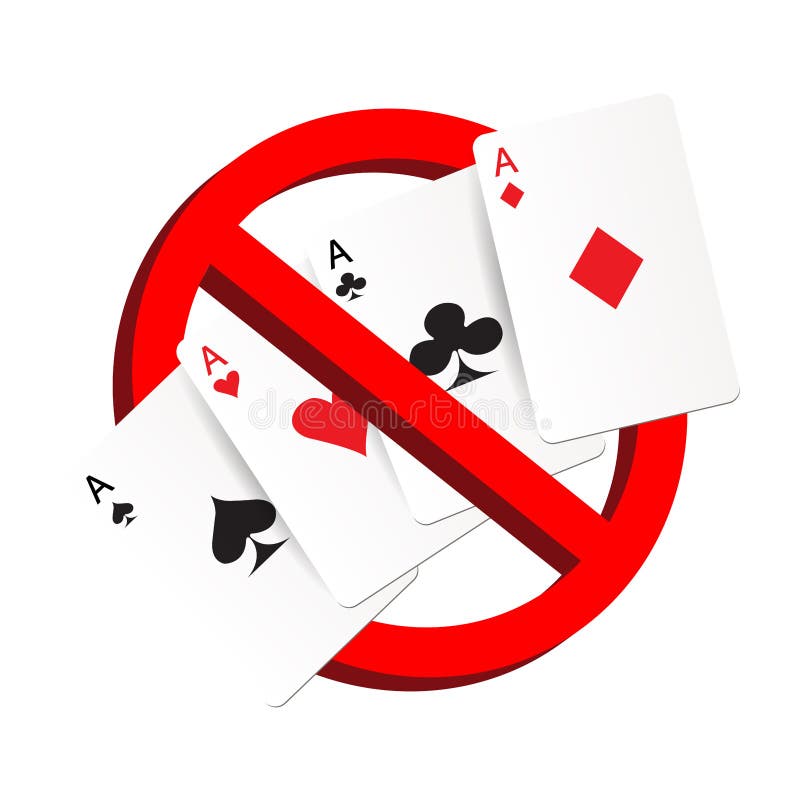 Do Not Play Gamble Suit Card Prohibition Sign Stock Vector ...