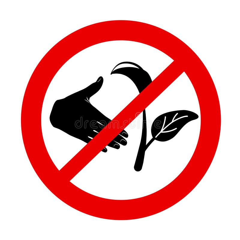 Do not pluck flowers stock vector. Illustration of pictogram - 33305841 Do not pluck flowers stock vector. Illustration of pictogram - 33305841
