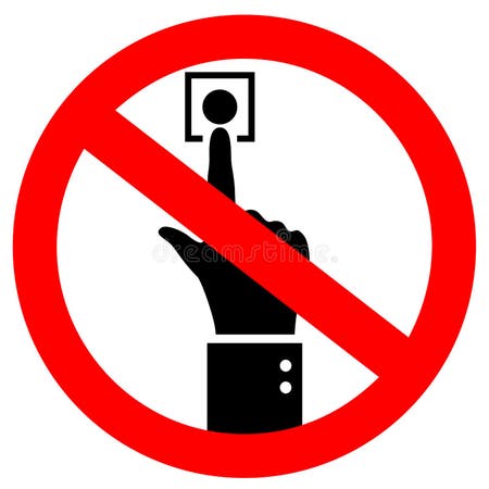 Do not press button sign stock vector. Illustration of help - 209226955