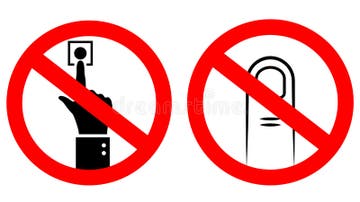 Do Not Press this Button Vector Sign Stock Vector - Illustration of ...