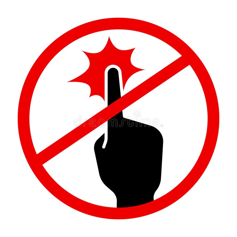 Do Not Put or Touch Sign Icon Background Stock Vector - Illustration of ...