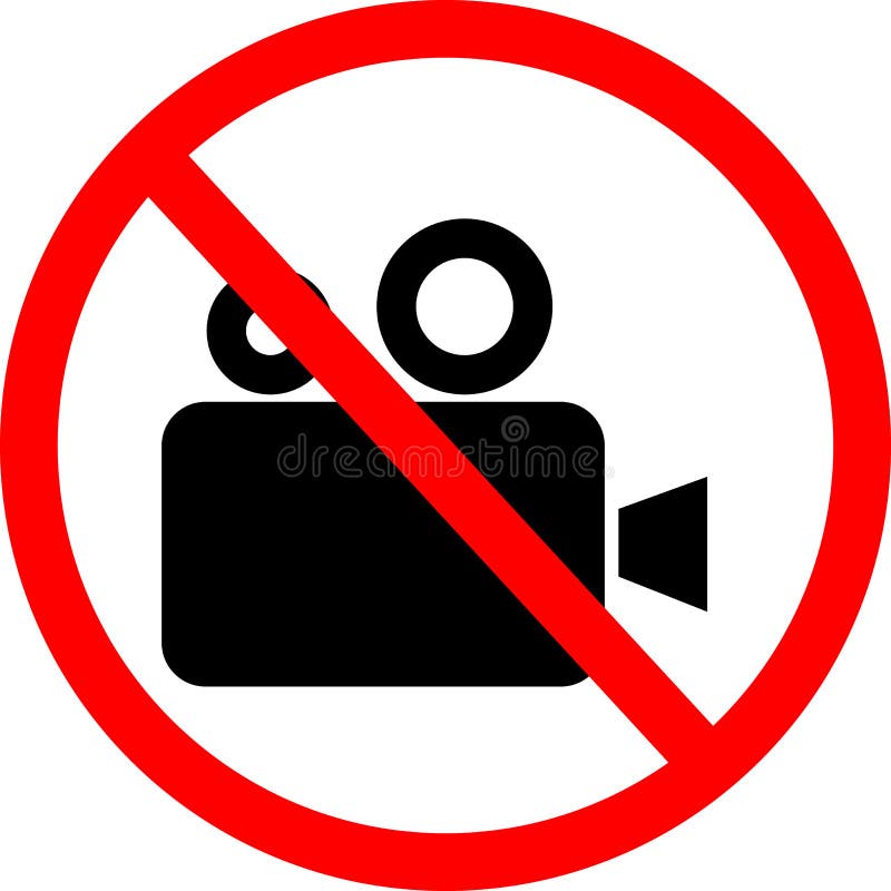 Do Not Record Video Sign. Using Camera is Not Allowed Image. Video Cam ...