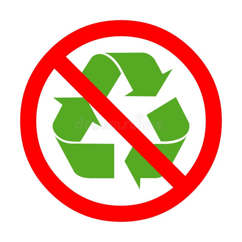 Do not recycle symbol stock illustration. Illustration of recycling ...