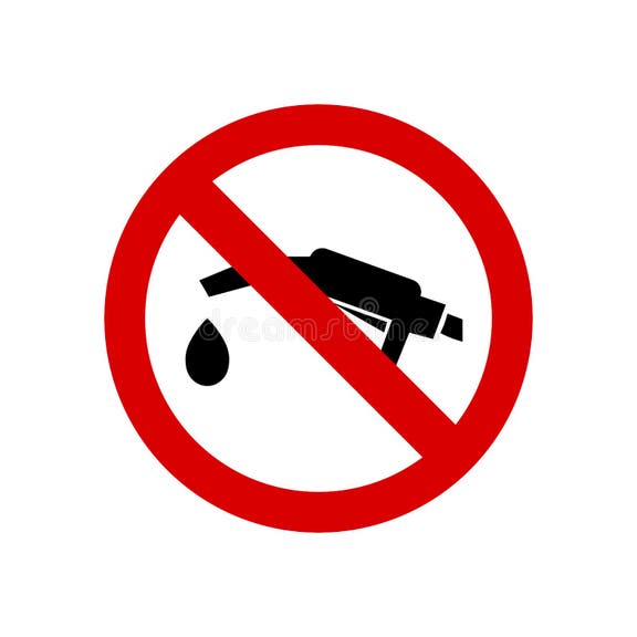 Do Not Refuel with Gas. Vector Illustration Eps 10 Stock Illustration ...