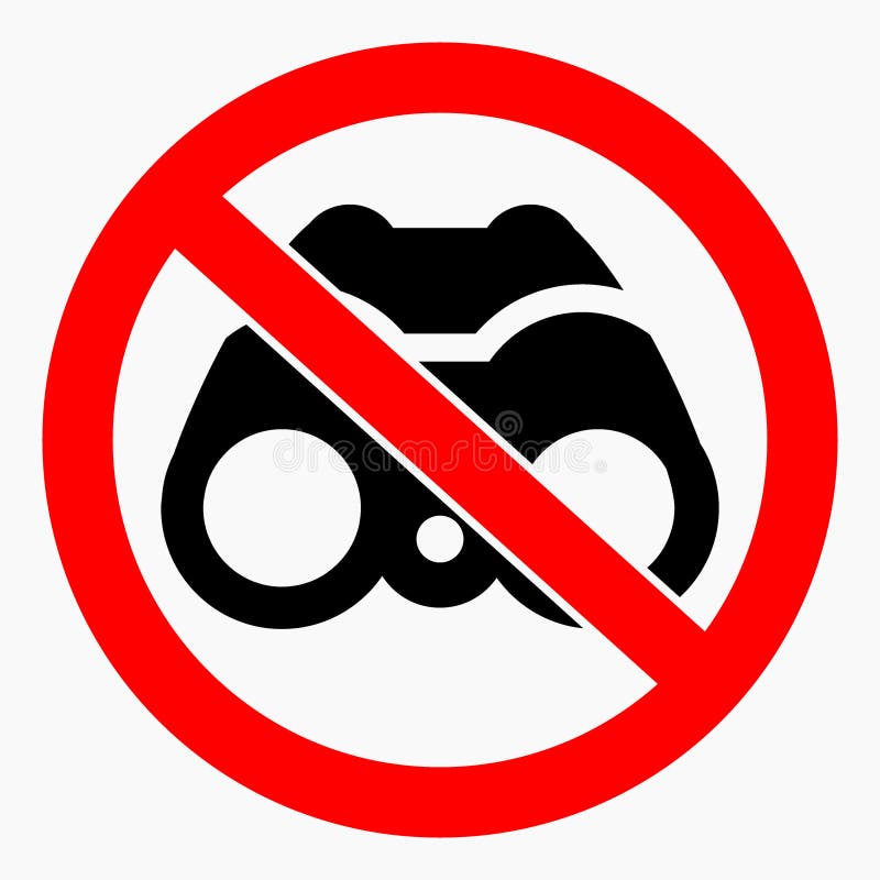 Do Not Search Icon. Search is Disabled. No Binoculars. Binoculars Ban ...