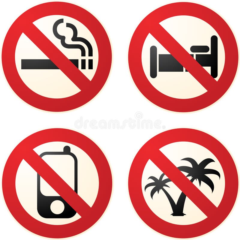 Do not signs stock vector. Illustration of sleep, information - 6377346