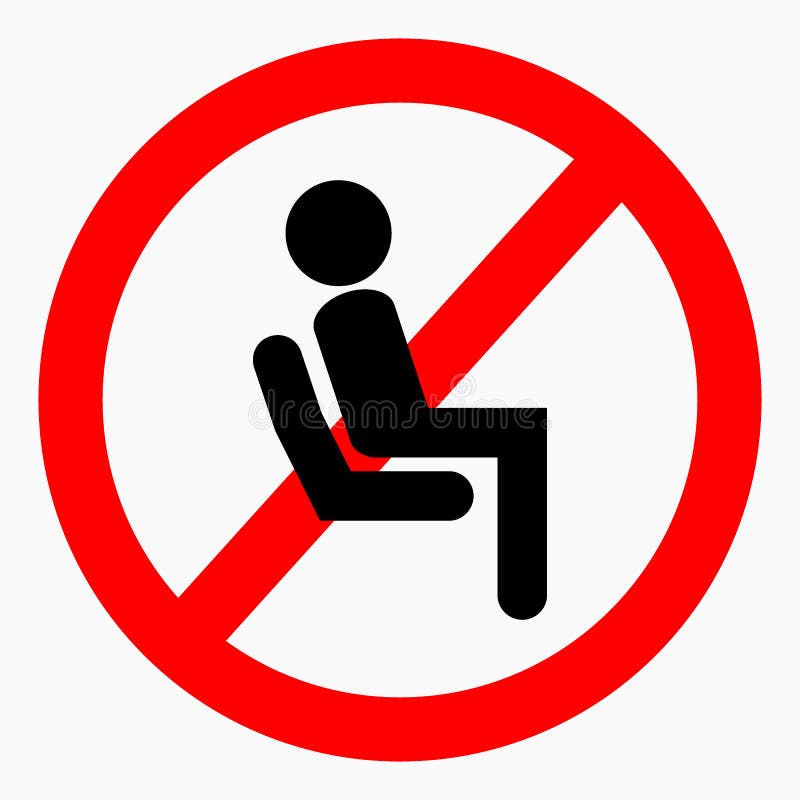 Sit Forbidden Sign Stock Illustrations – 229 Sit Forbidden Sign Stock ...