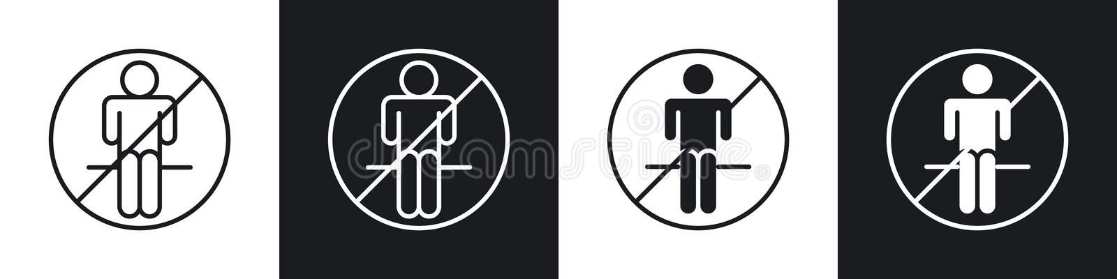 Do Not Seat Sign Stock Illustrations – 231 Do Not Seat Sign Stock ...